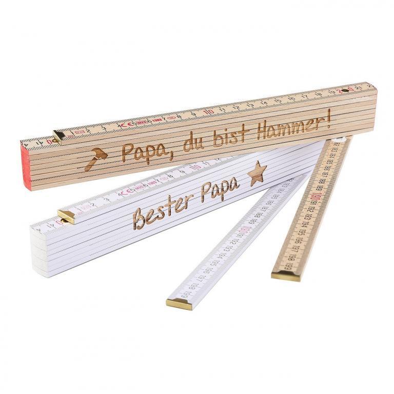 Zollstock mit Motiv- oder Logogravur