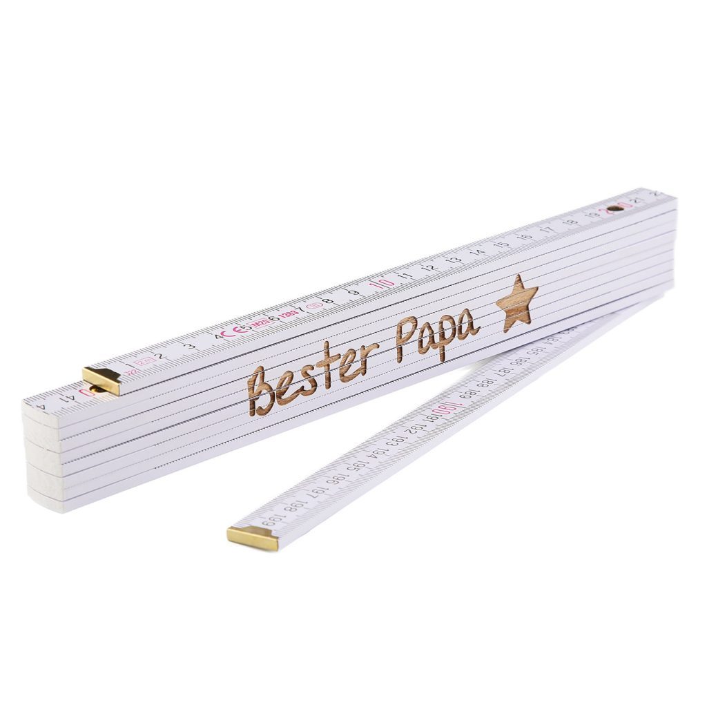 Zollstock mit Motiv- oder Logogravur